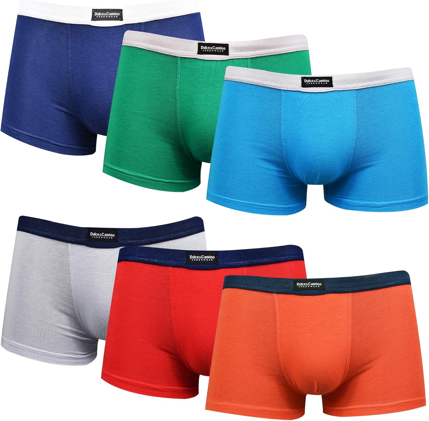 DOUBLE M, Lot 6 Caleçons Coton Garçon, sous-Vêtements Doux, Boxer ...