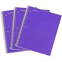 Amazon.com : Mintra Office Durable Spiral Notebooks, 1 Subject, (Purple ...
