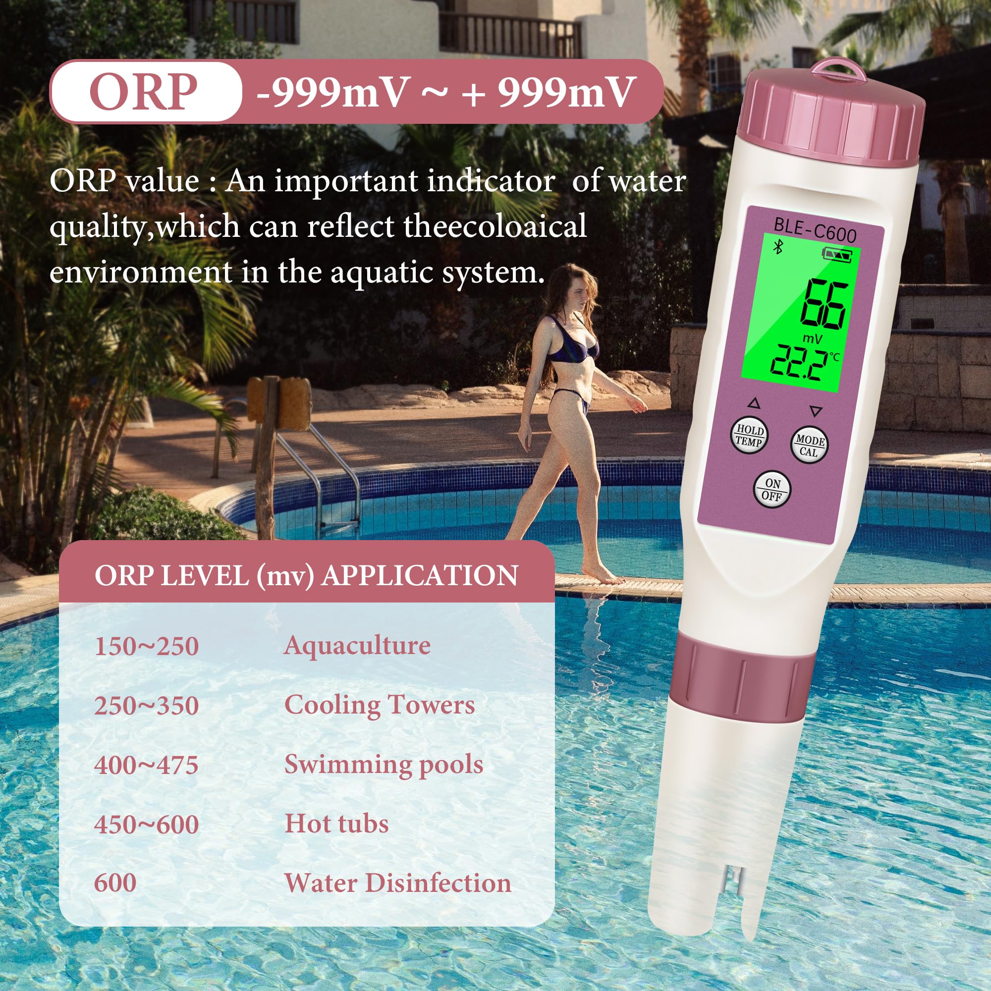 Mua PH Meter Smart Bluetooth Water Tester,7-in-1 Tds Meter/Salinity ...