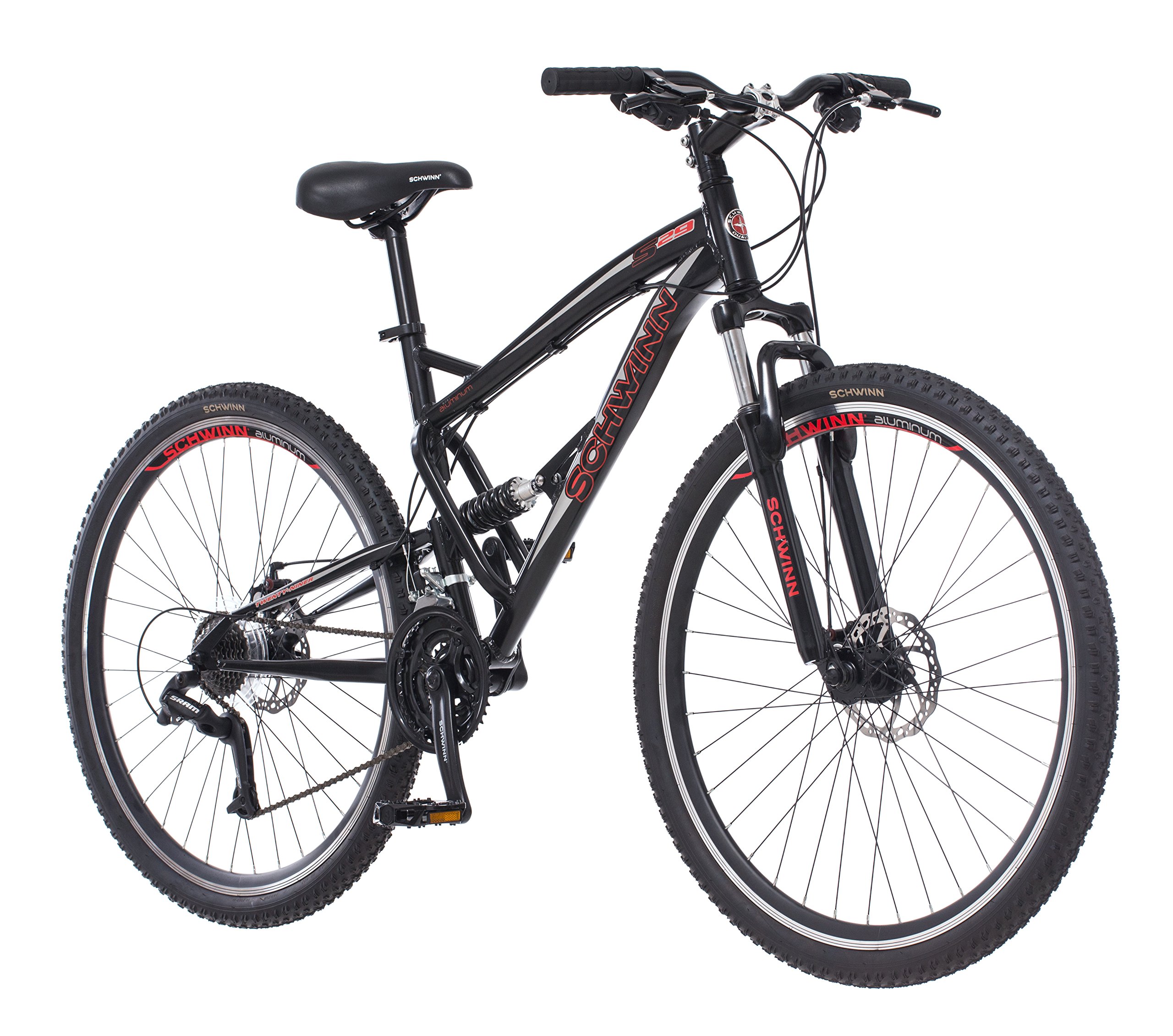 Schwinn S29 Dual Suspension Mountain Bikes Featuring 18 Inch Medium