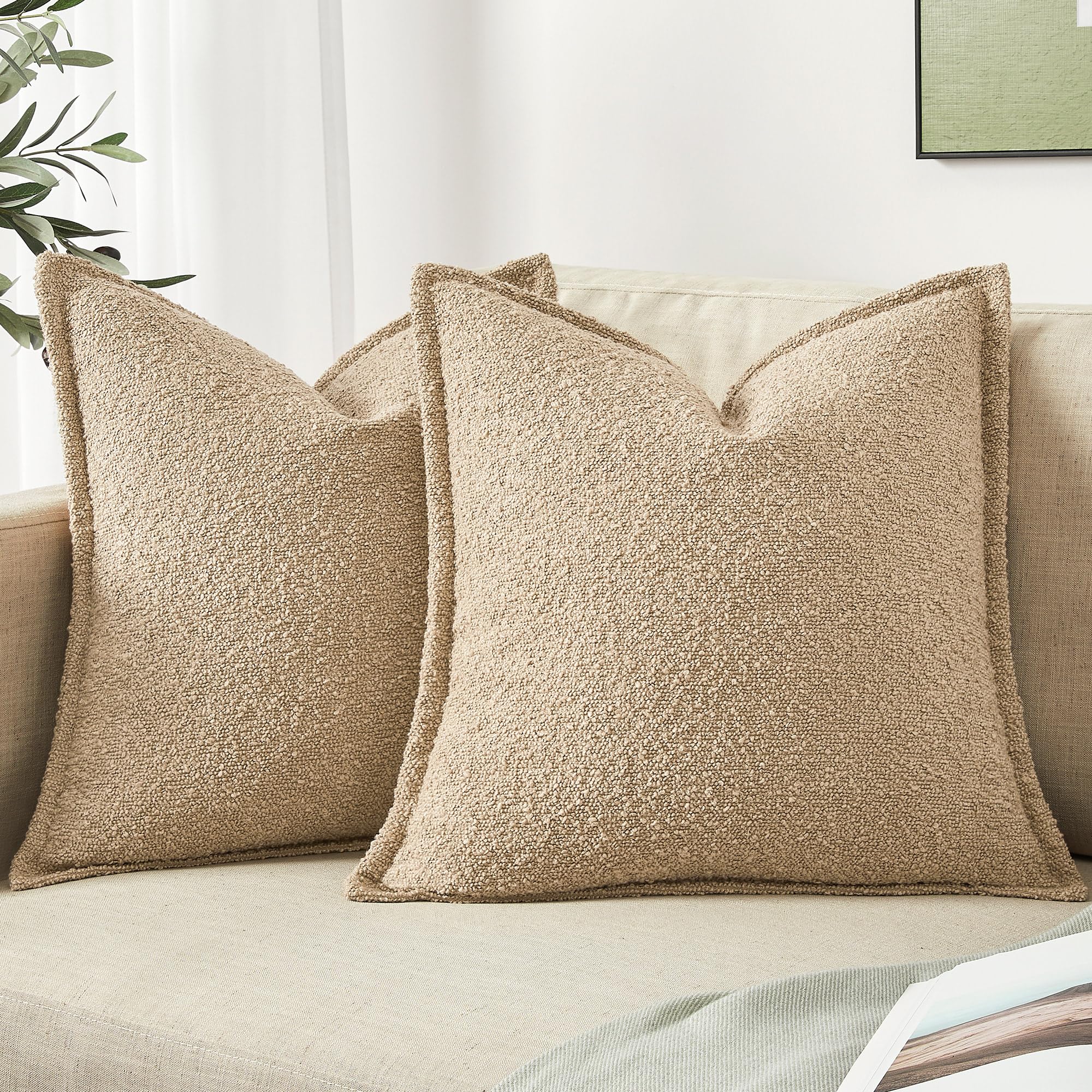 DFXSZ Browm Color Simple Imitation Lamb Wool Loop Yarn Texture Throw ...