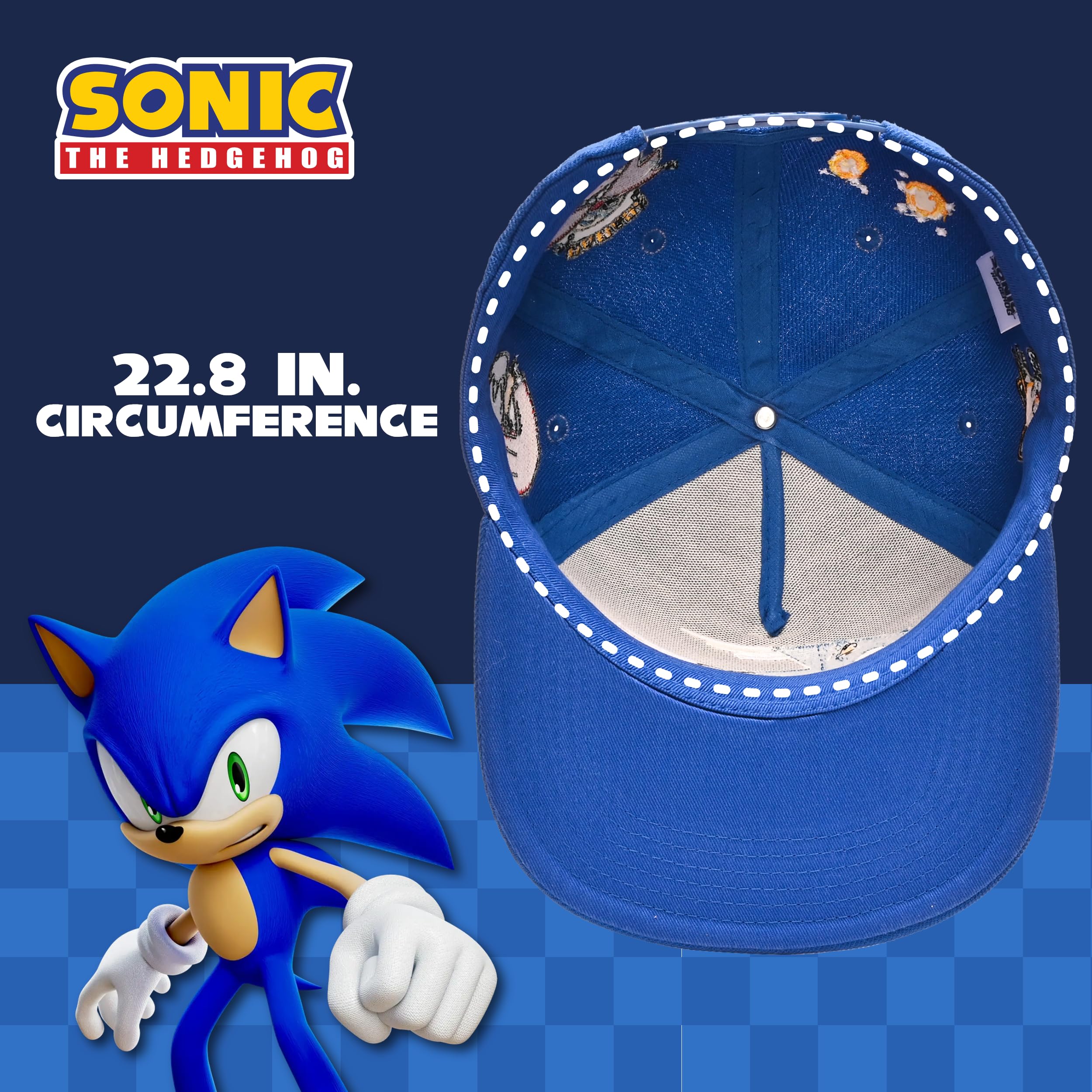 Mua Men's Sonic The Hedgehog Cap, Embroidered Logo Baseball Hat with ...