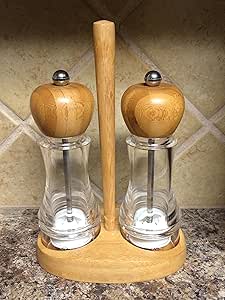 Amazon.com: Pampered Chef Bamboo Grinder Stand with Two Grinders Set ...