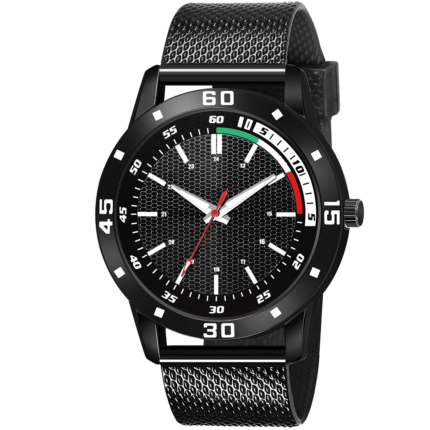 Buy Analogue Unique Analog Men's Watch (Black Dial Black Colored Strap ...