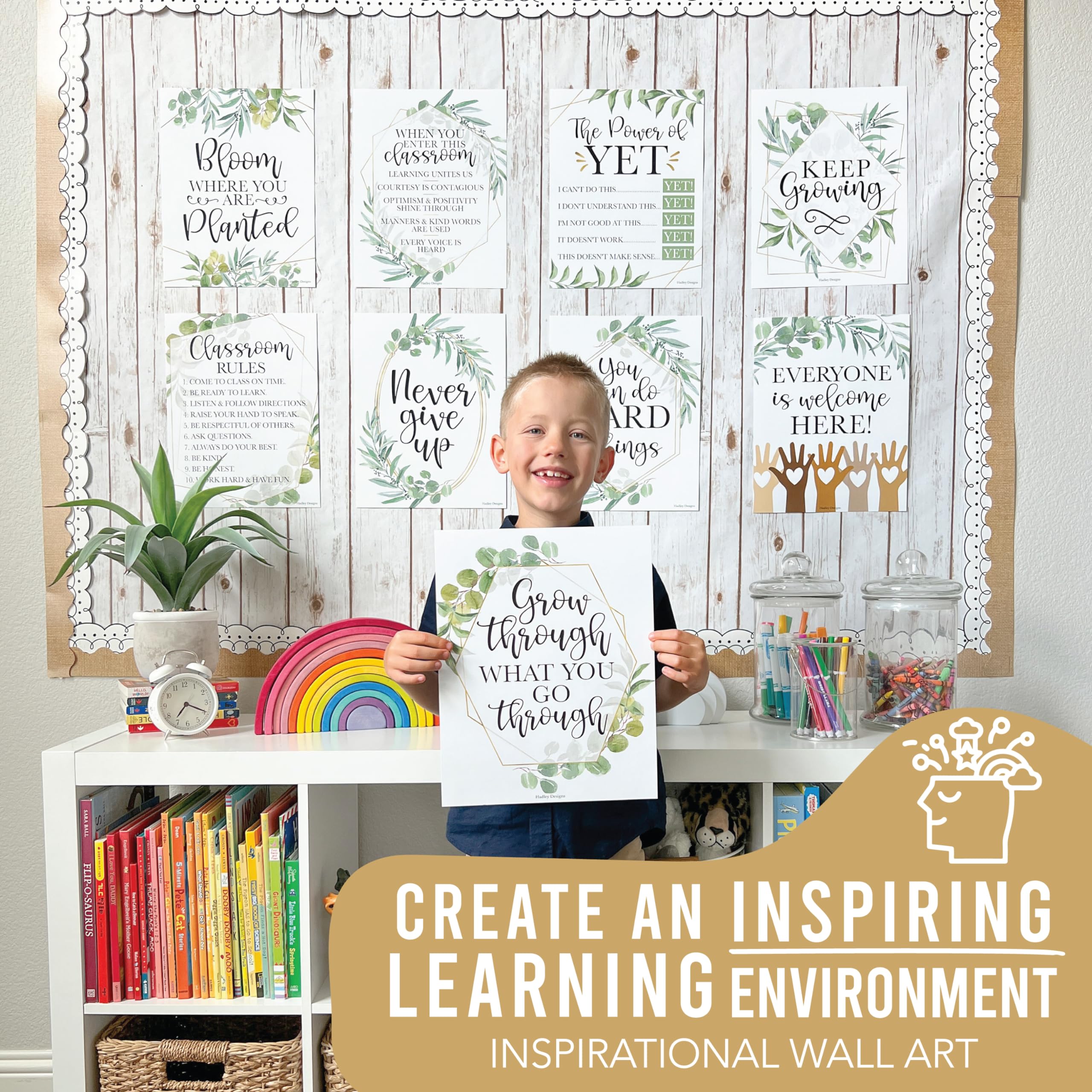 Mua Hadley Designs Motivational Posters for Classroom - 9 Growth ...