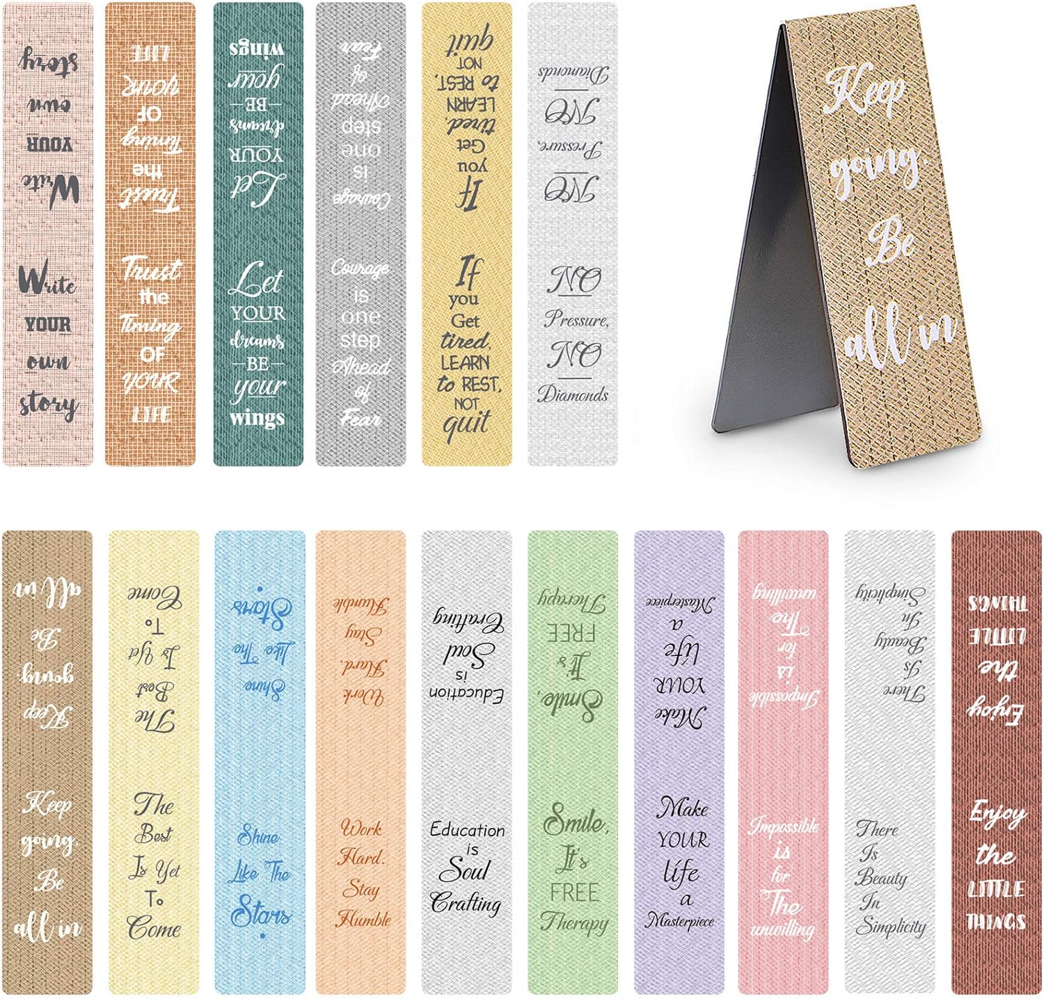 48 Pieces Inspirational Magnetic Bookmarks 16 Designs Motivational ...