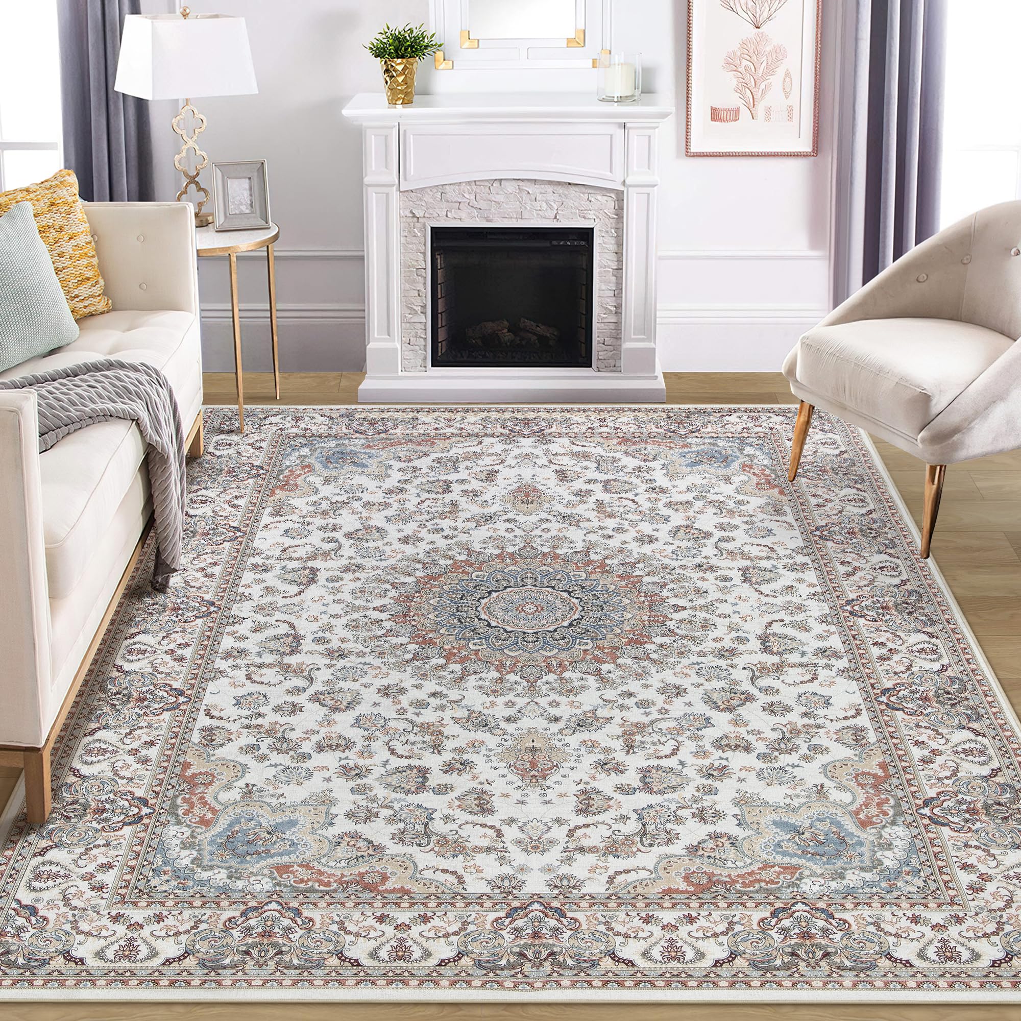 Washable Rug Living Room Rugs: 9x12 Area Rug Large Machine Washable Non ...