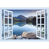 Amazon.com: FLFK Fake Window Wall Sticker - Landscape Faux Window Wall ...