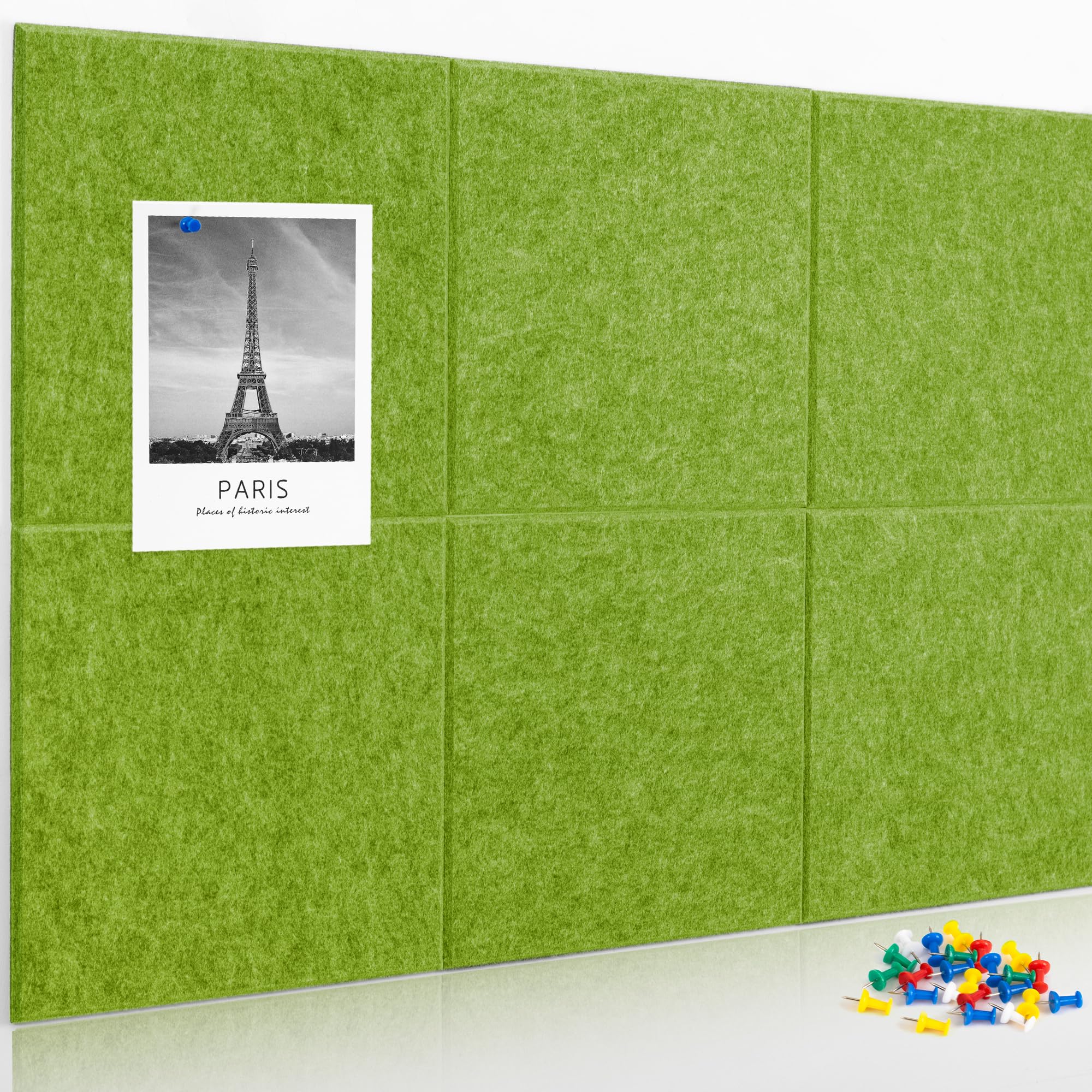 AKTOP Cork Board Bulletin Board 24"x36", 6 Pack Removable Felt Cork ...
