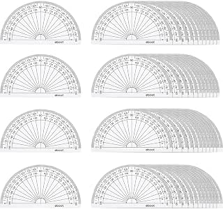 Bulk Protractors Nicunom 100 Pack Plastic Protractor 180 Degree Math ...
