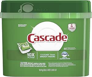 Amazon.com: Cascade ActionPacs Fresh Scent Dishwasher Detergent 60 ...