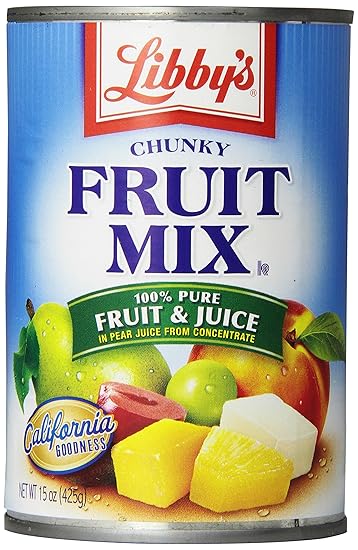 Amazon.com : Libby's Fruit Mix -chunky In Pear juices Concentrate, 15 ...
