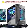 MUSETEX Mesh MATX (Micro-ATX) Case 5 PCS ARGB Fans Pre-Installed 2 × ...