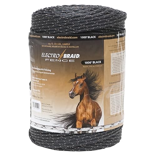 ElectroBraid PBRC1000B2-EB Horse and Livestock Electric Fence Wire ...