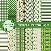 Amazon.com: Whaline 12 Designs St. Patrick's Day Pattern Paper Pack 24 ...