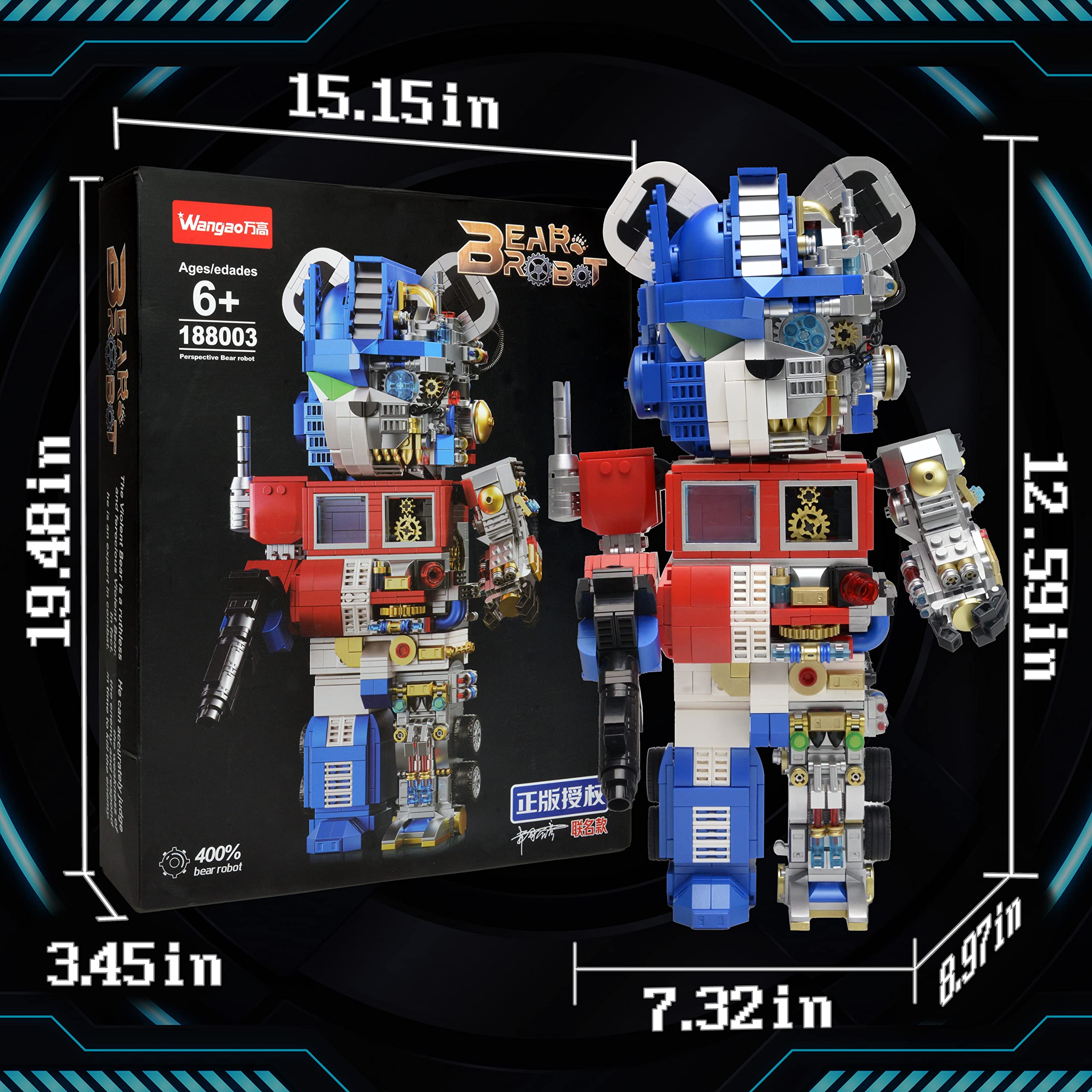 Mua Mecha Bear Building Kits,Optimuss Mecha-Bear Toy Model, Violent ...