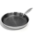 Amazon.com: Lexi Home Tri-ply 12" Stainless Steel Scratch Resistant ...