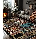 Amazon.com: Rug Empire Rustic Lodge Area Rug, Bear Cabin, 4X6
