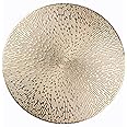 Amazon.com: Snowkingdom Round Placemats Gold Metallic Set of 6 Vinyl ...