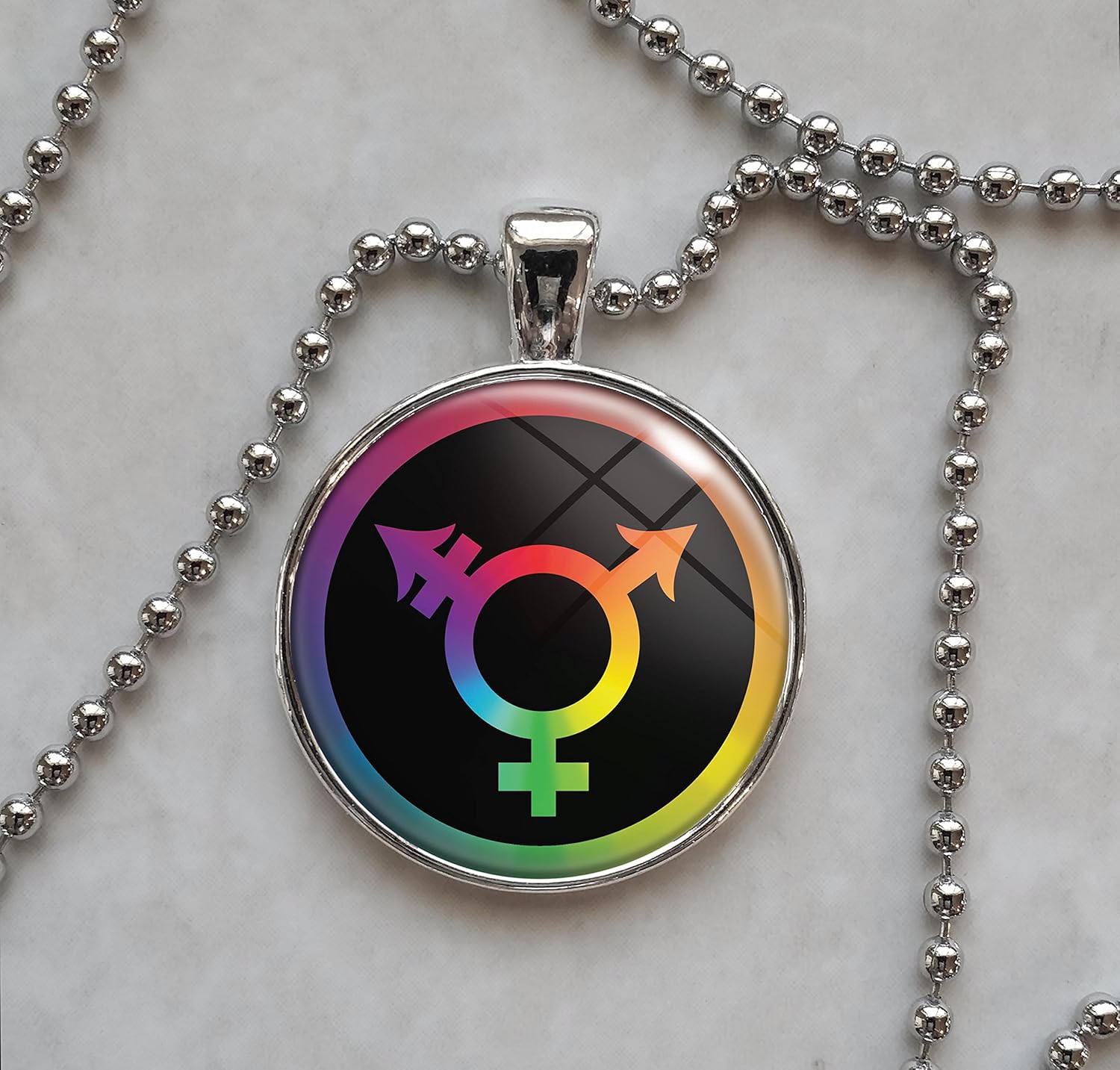 Amazon.com: Transgender Gender Symbol Pendant Necklace: Handmade