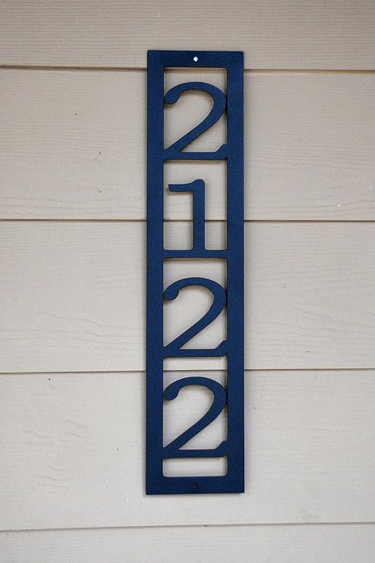 Amazon.com: Custom Address Marker - Vertical House Number - Metal ...