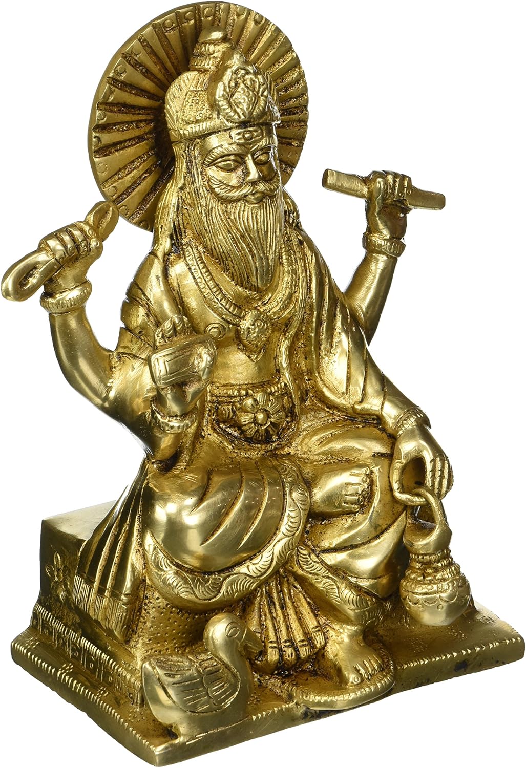 Buy Exotic India Lord Vishwakarma - Brass Statue Online at Low Prices ...