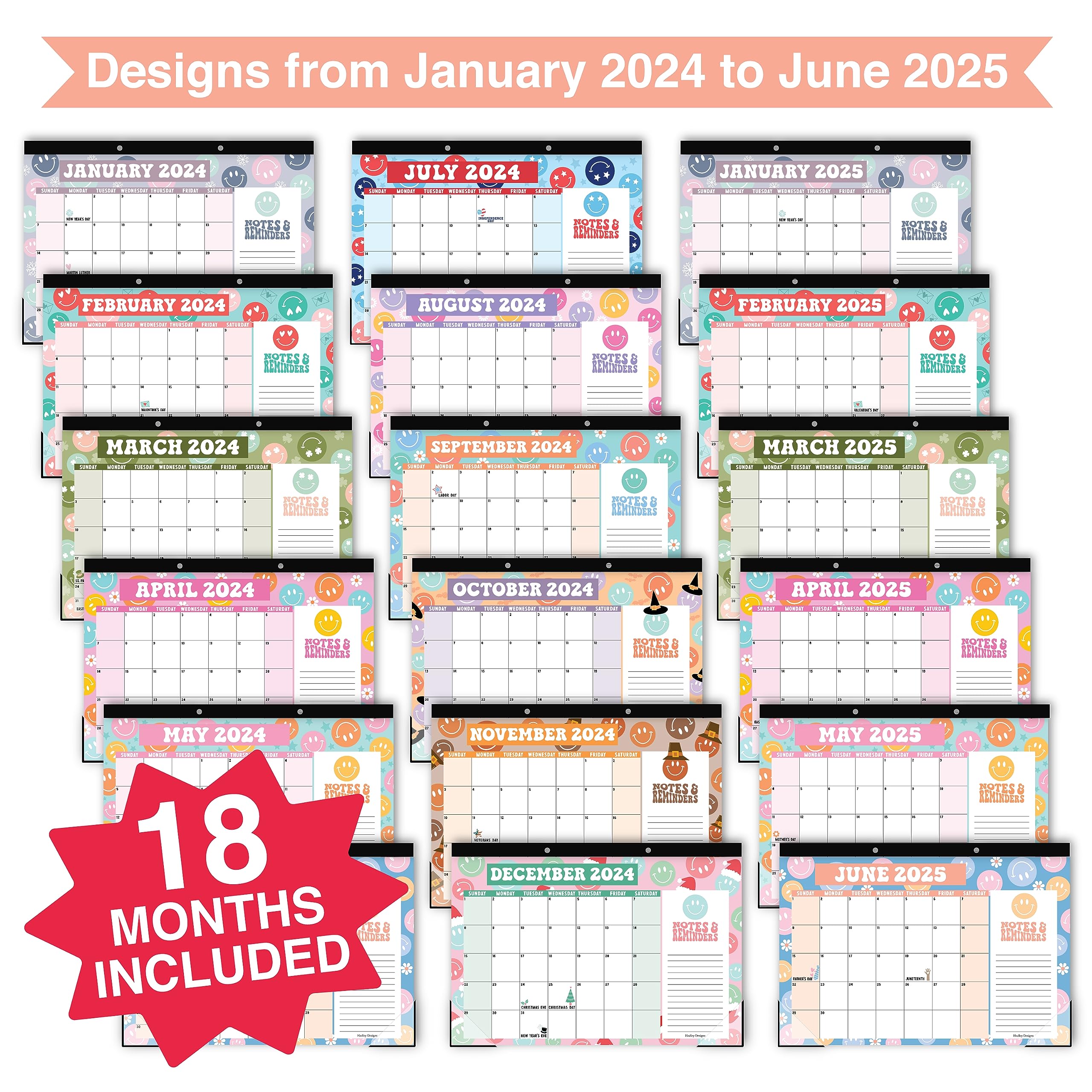 Mua Retro Teacher Desk Calendar 2024-2025 - Academic Desk Calendar 2024 ...