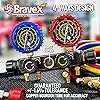Eramaa AC Gauge Set, 4 Way Manifold Gauge Set with 5FT Hoses for R134a ...