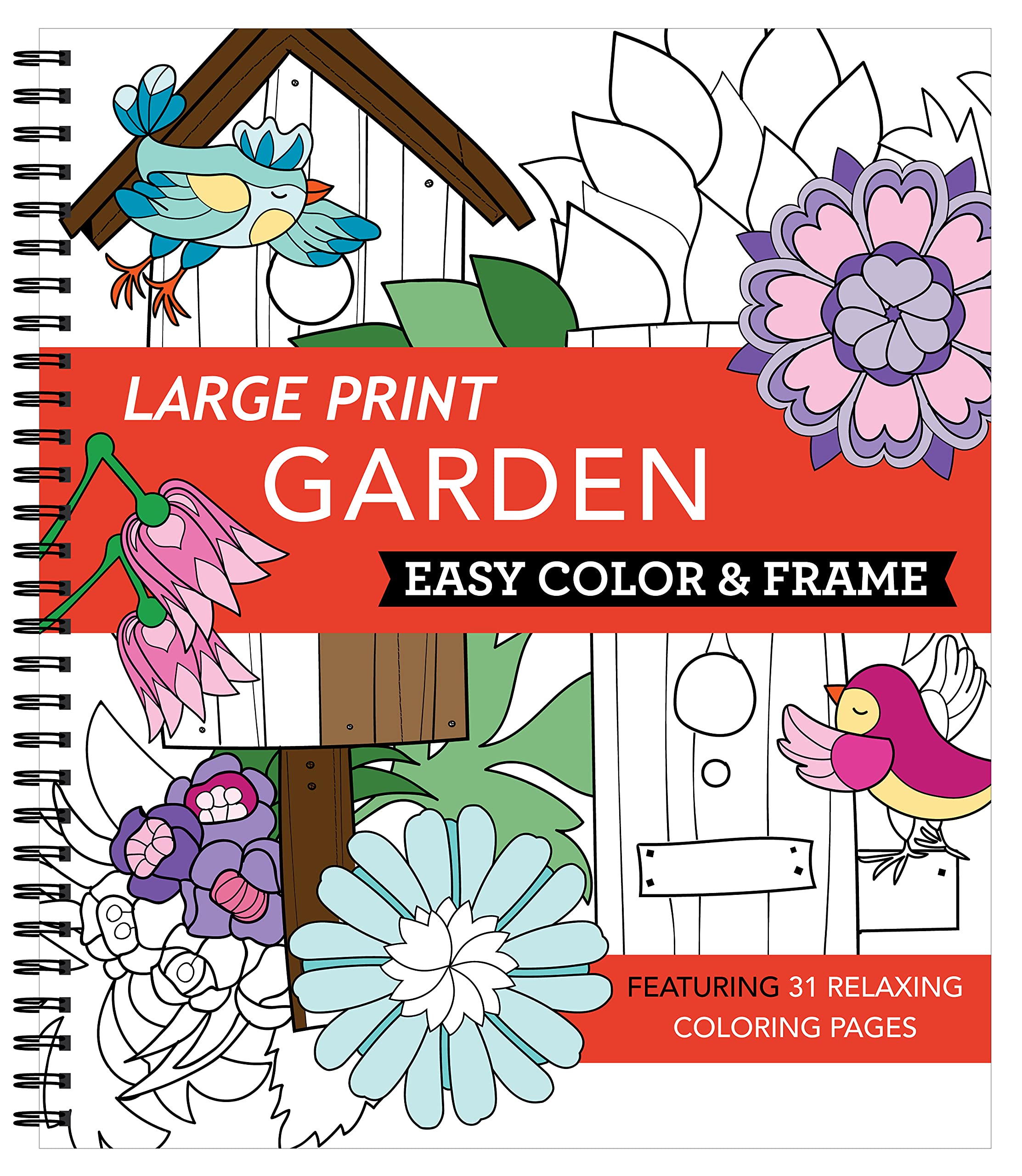 Mua Large Print Easy Color & Frame - Garden (Stress Free Coloring Book ...
