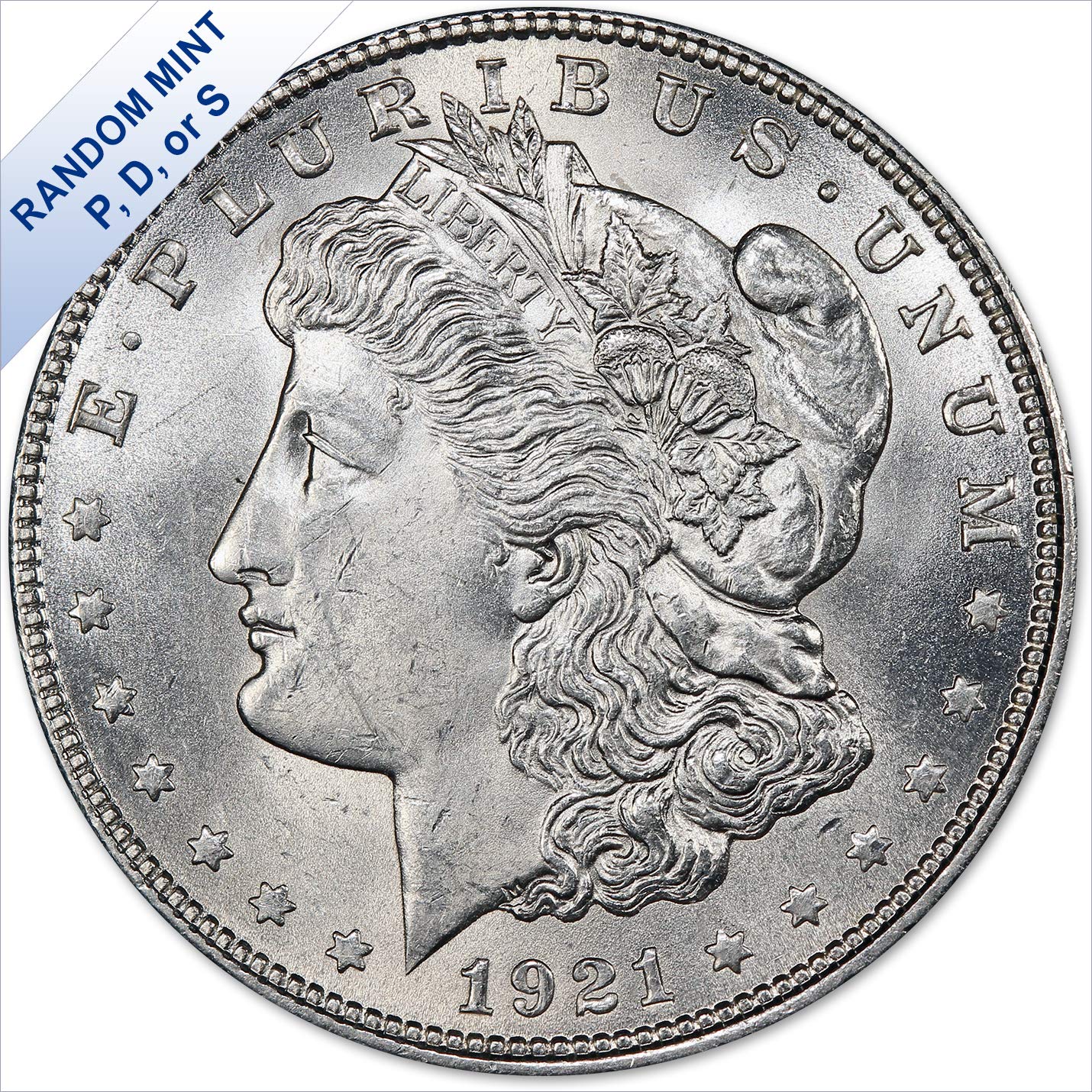 1921 Morgan Silver Dollar (BU) - Random Mint $1 Brilliant Uncirculated ...