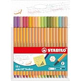STABILO point 88 con 20 rotuladores en colores surtidos : Amazon.com.mx ...