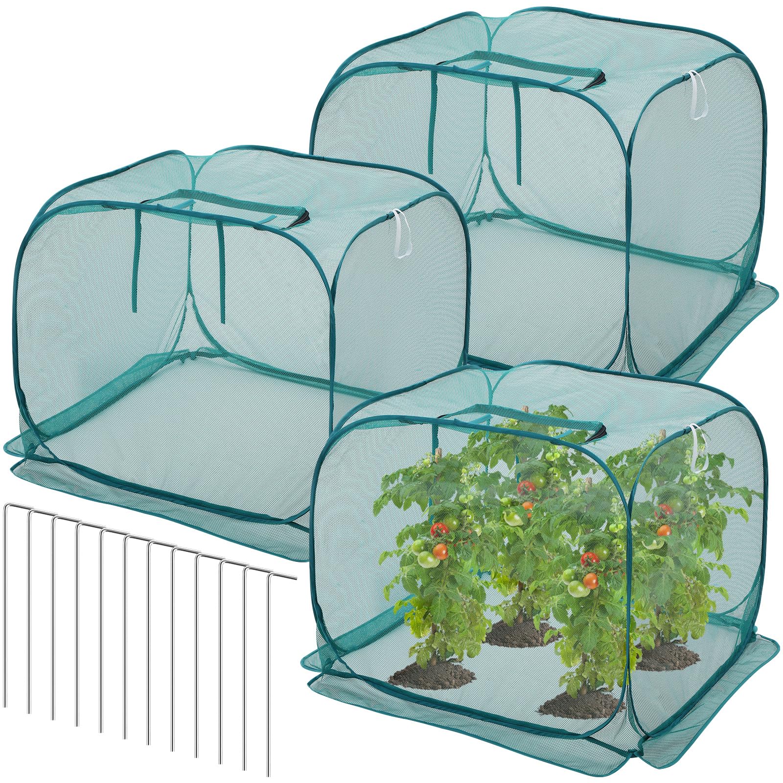 Threehoney Pop up Garden Rows Plants Cover Vegetable Mesh Plant ...