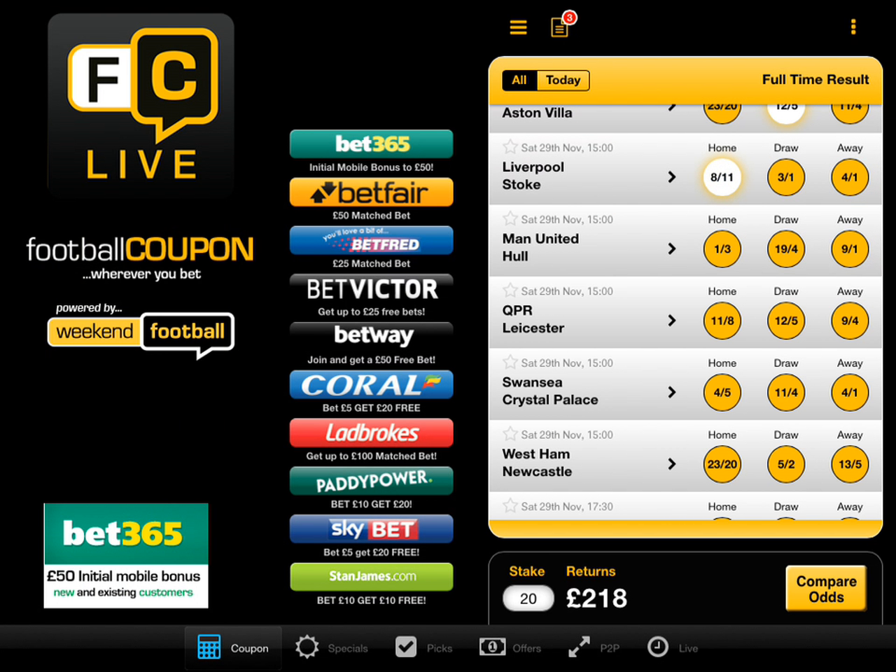 Football Coupon Betting - App on the Amazon Appstore