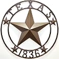 Amazon.com : BestGiftEver Metal Star Outdoor 24 in. Circle with Texas ...