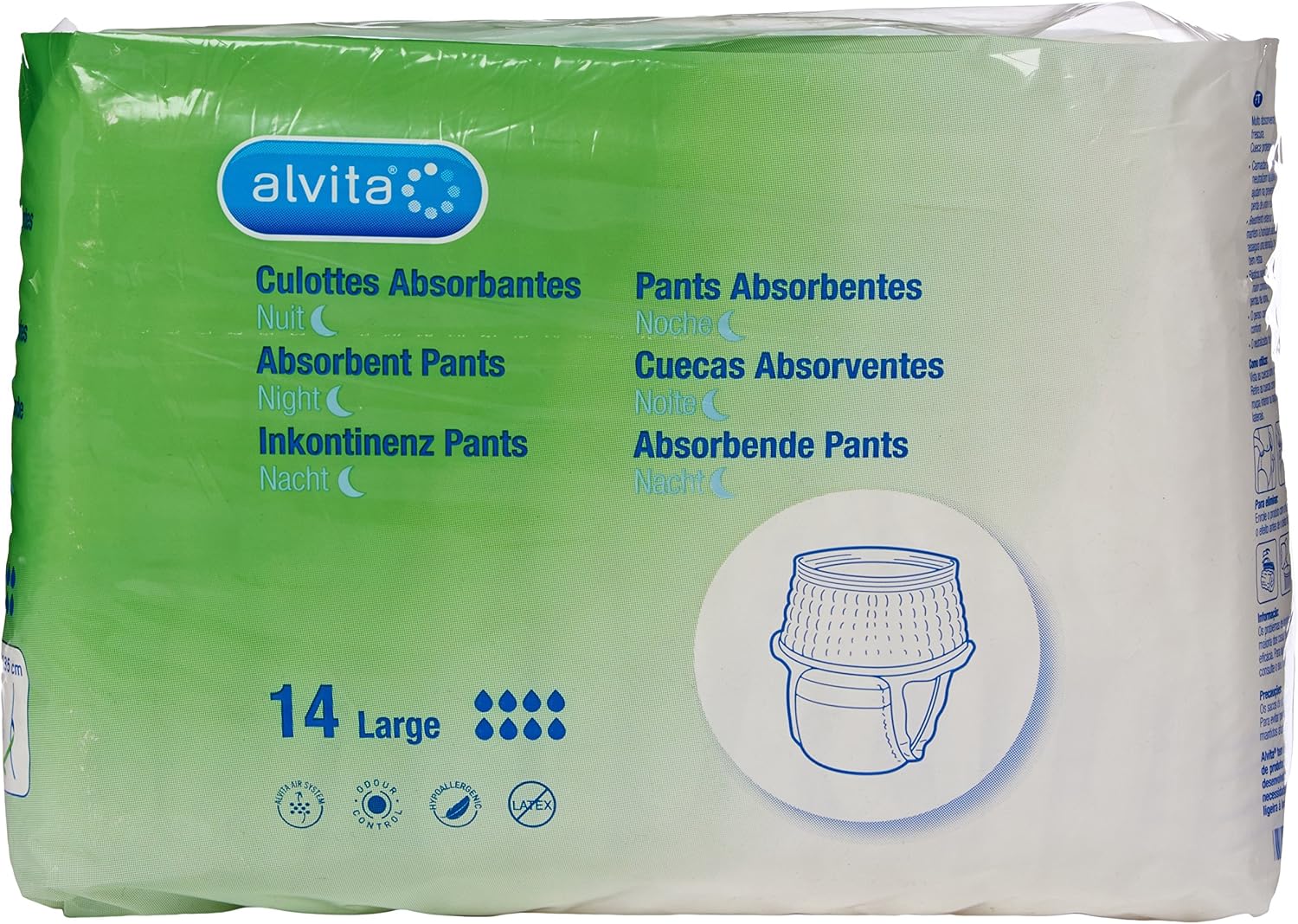 Alvita Absorbent Night Pant, 14 Large Pants: Amazon.co.uk: Health ...