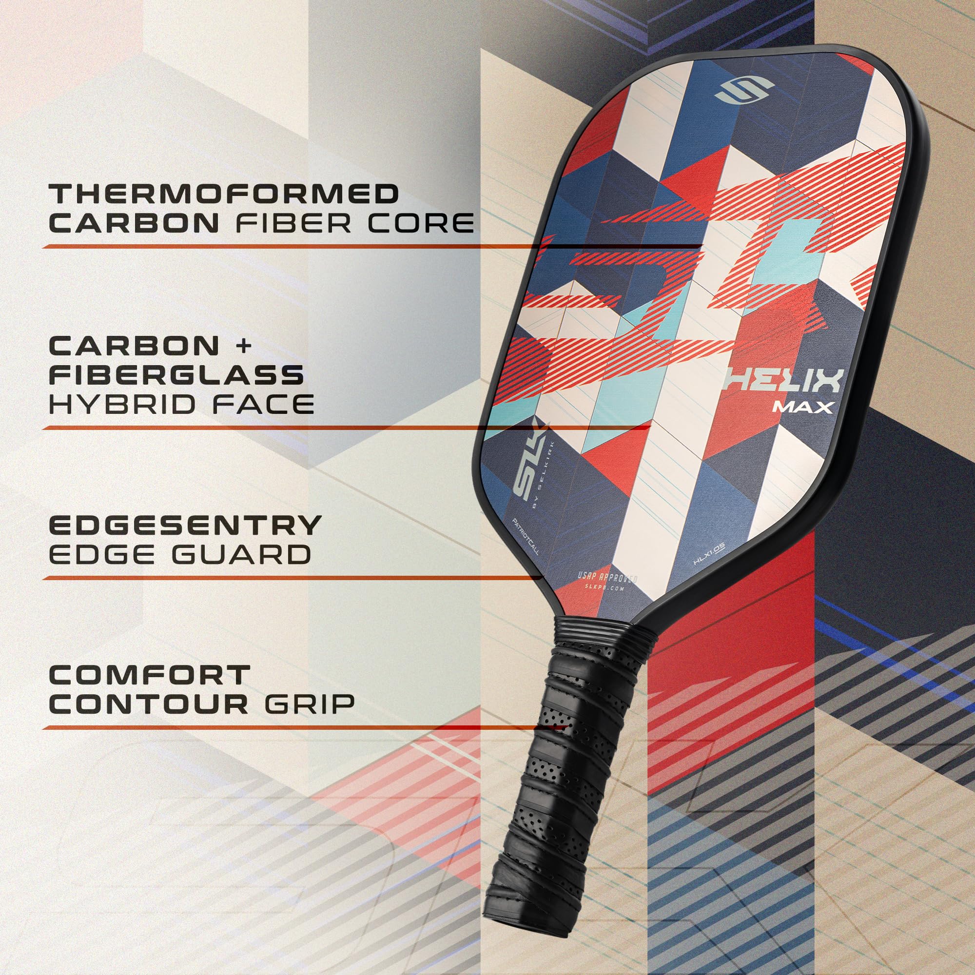 Mua SLK Helix Pro Pickleball Paddle | Carbon Fiber & Fiberglass Hybrid ...