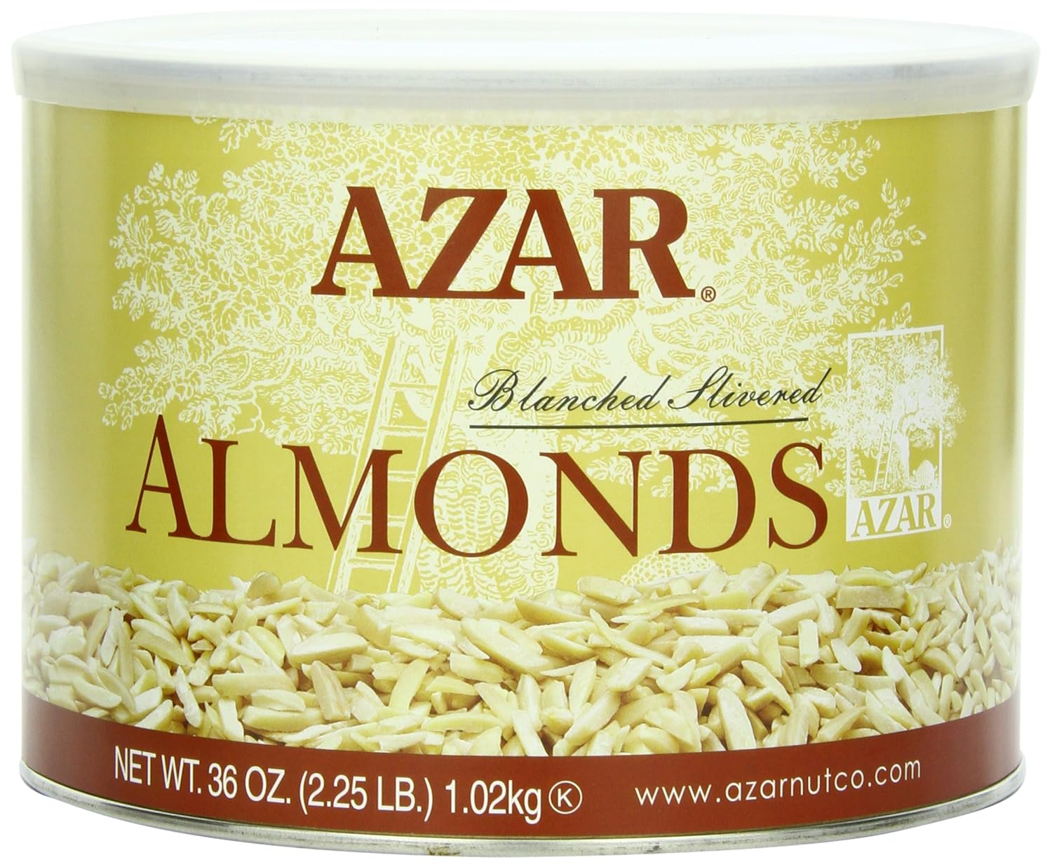 Amazon.com : Azar Nut Company Almonds, Slivered, Blanched, Raw, 2.25 ...