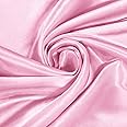 Amazon.com: Ersmak Pink Satin Fabric by The Yard, 60" Wide Shiny & Soft ...