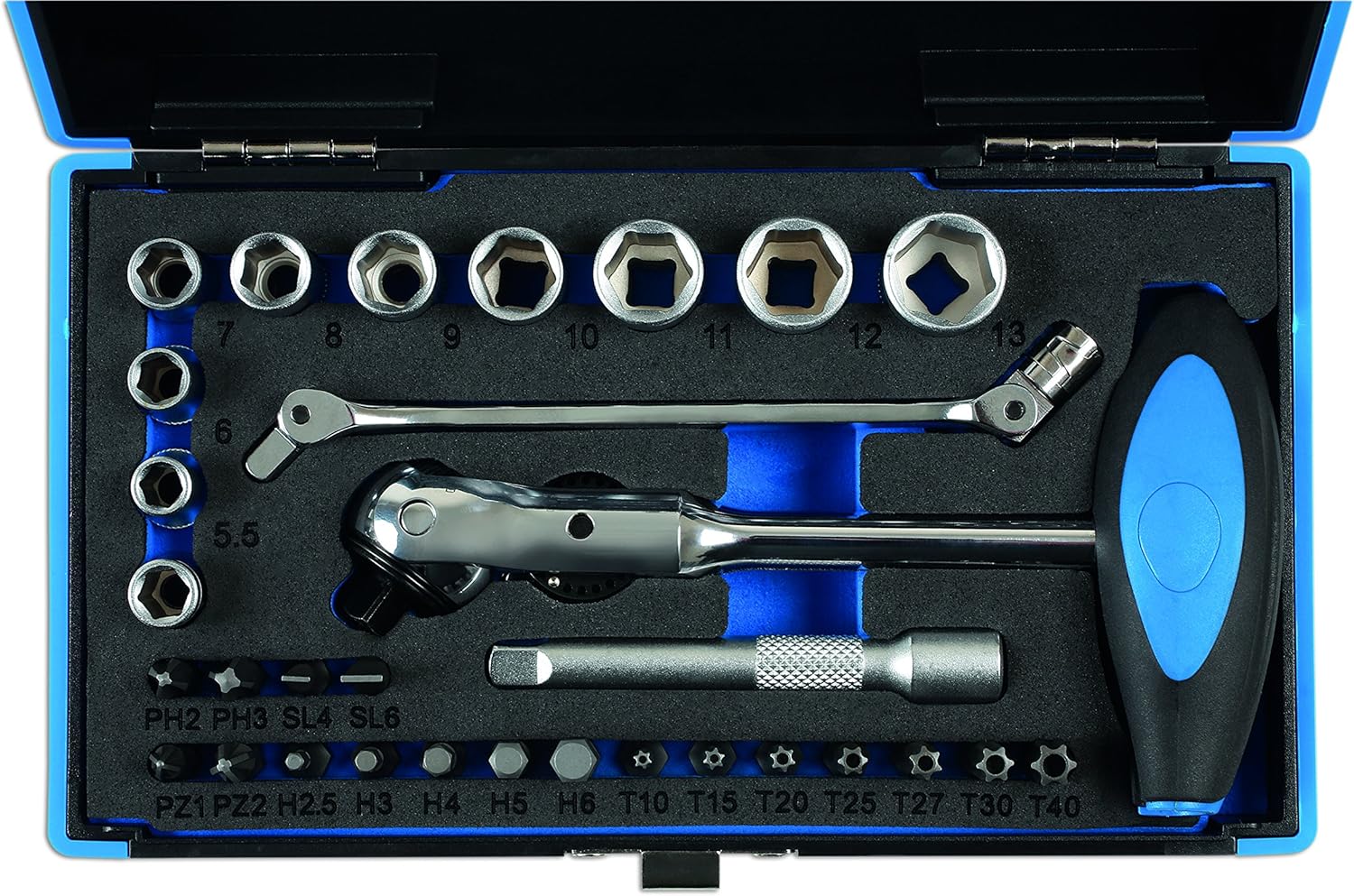 Laser 6916 Roto Lock Socket/Bit Set 1/4″ D, Silver – BigaMart