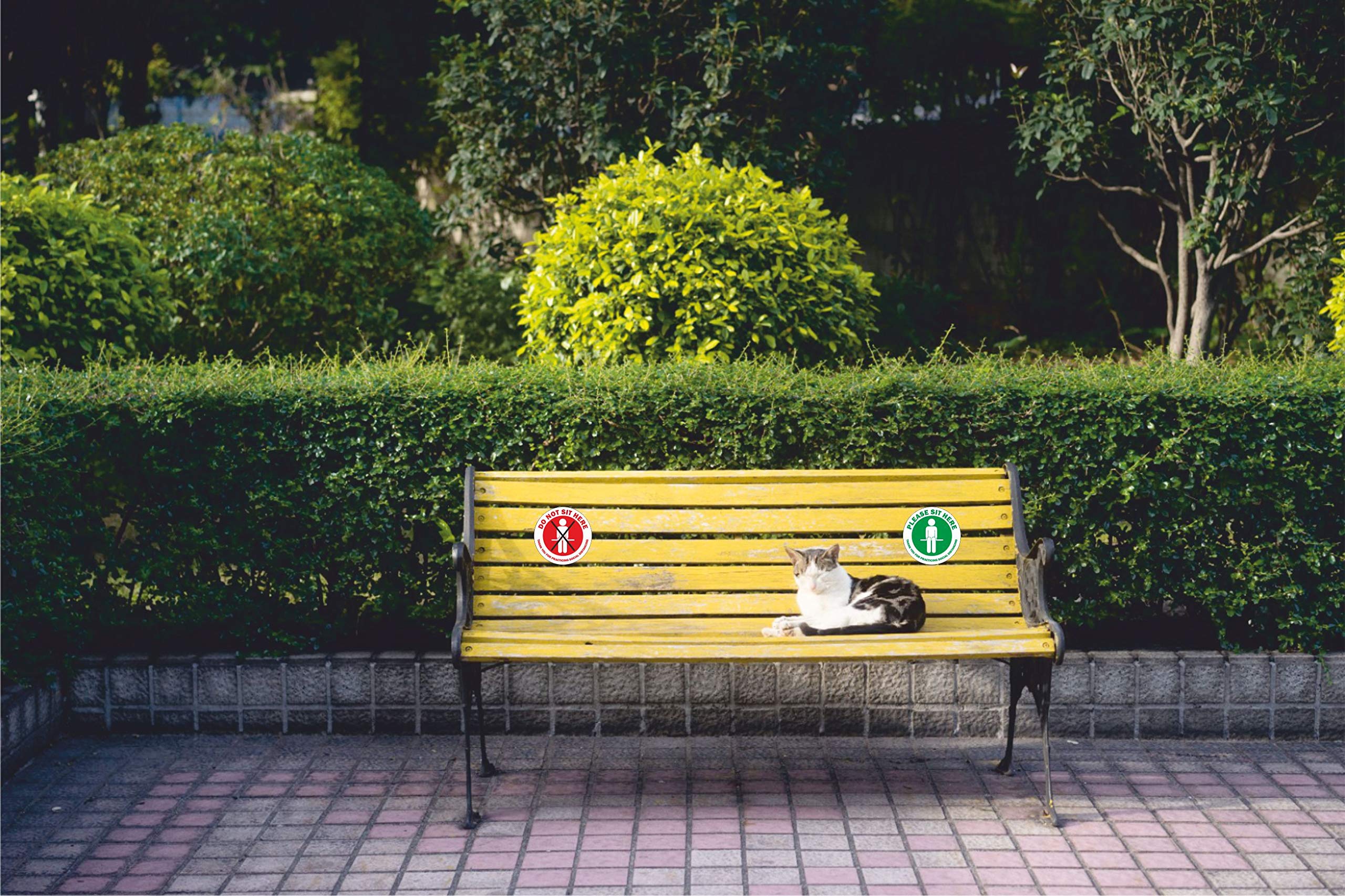 Mua Please Sit Here Social Distancing Stickers - 30 GREEN Decals 4 ...