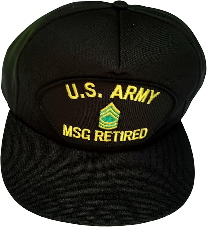 Amazon.com: US Army Master Sergeant MSG Retired Ball Cap Black: Clothing