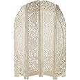 Amazon.com: Deco 79 White Mango Wood Eclectic Room Divider Screen 72 x ...