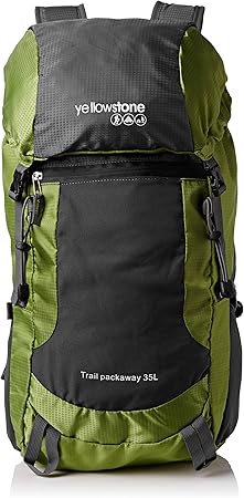 Yellowstone Unisex's Trail Pack Away Backpack-Green, 35 Litre: Amazon ...