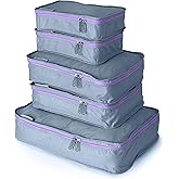Amazon.com: MUMI Packing Cubes, 5 Packing Cubes for Suitcases, Travel ...