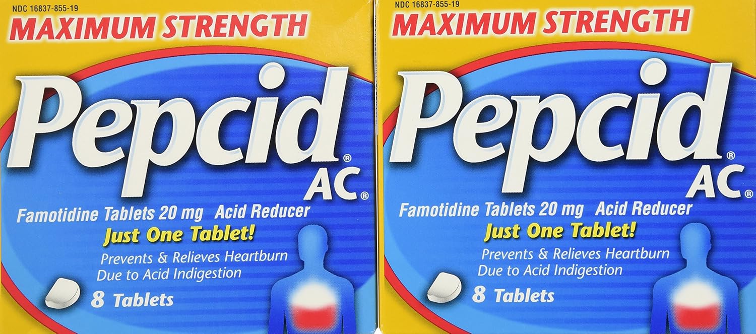 Amazon.com: Pepcid AC Maximum Strength Tablets, 8-Count (Pack of 2 ...