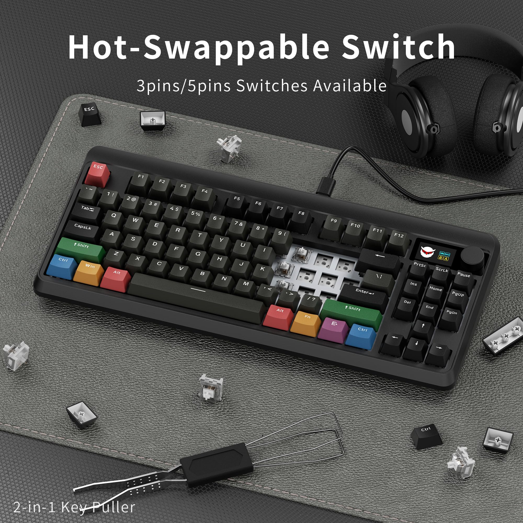 Mua 75 Percent Mechanical Keyboard, XVX M87 Pro2 Gaming Keyboard with ...