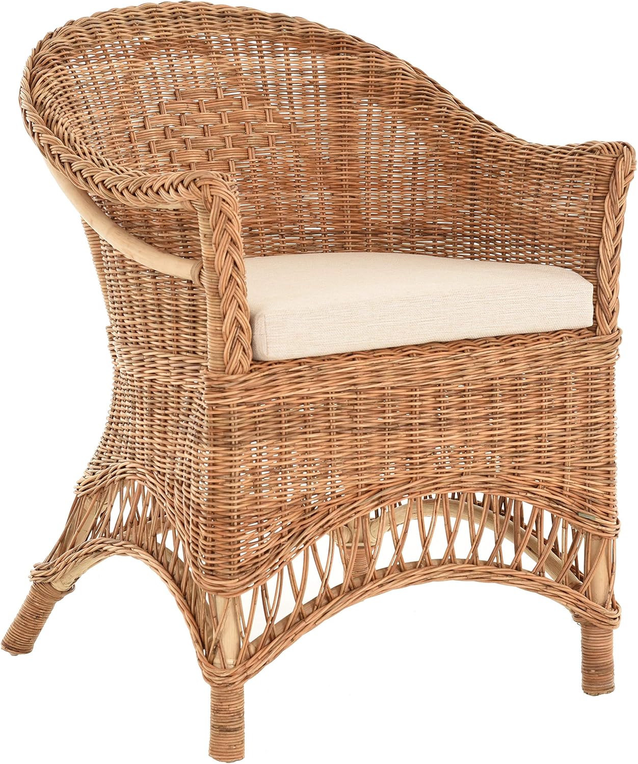 korb.outlet Rattansessel Landhaus Flechtsessel aus Natur-Rattan Rattan ...