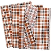 Amazon.com: Whaline 100Pcs Fall Plaid Tissue Pap er Orange Brown ...