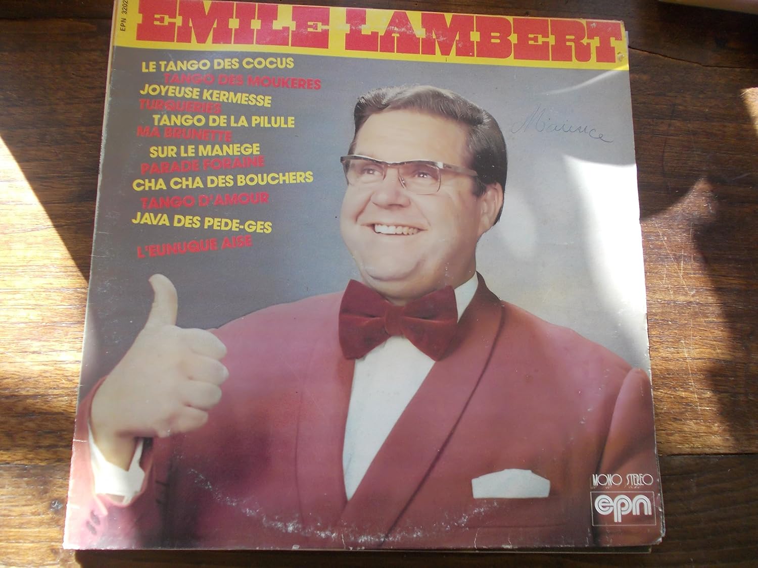 Emile Lambert - le tango des cocus ... disque EPN 3202: Emile Lambert ...
