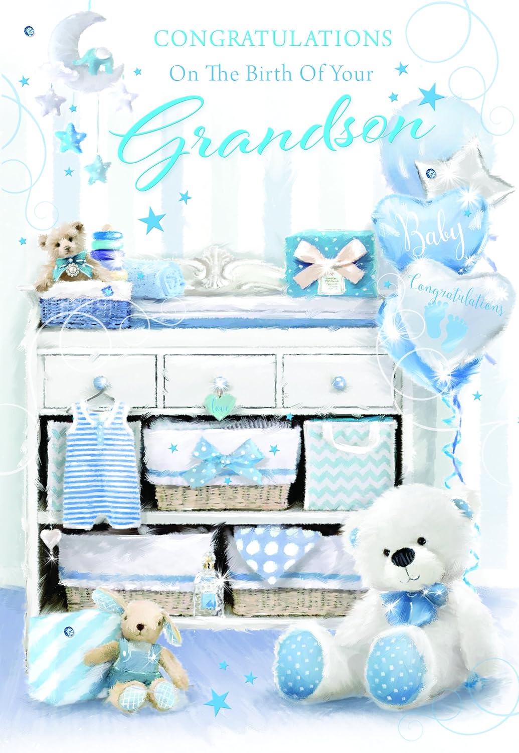 Congratulations On The Birth Of Your Grandson Card – BigaMart